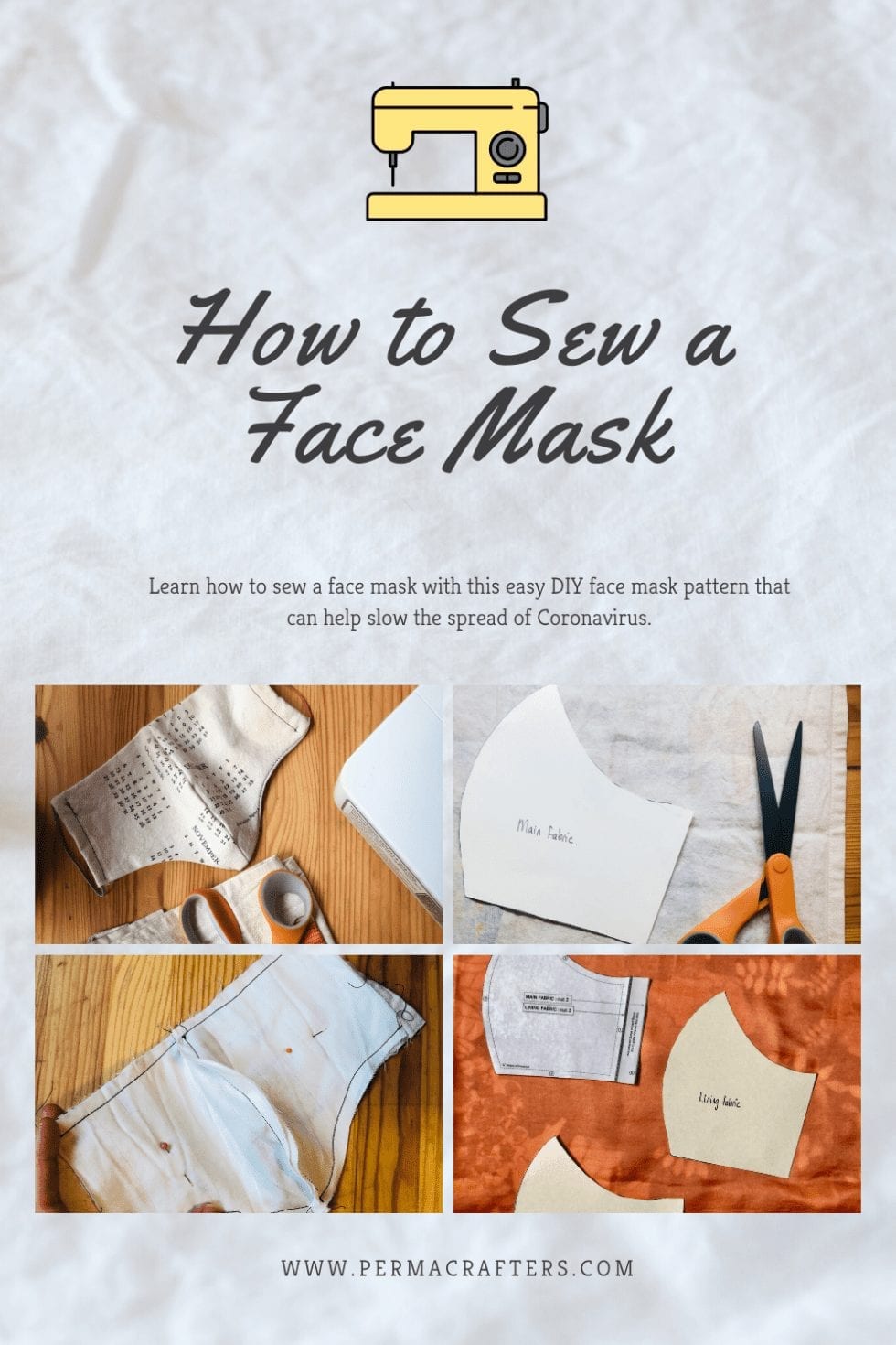 How to Sew a Face Mask to Slow the Spread of COVID-19 - Permacrafters
