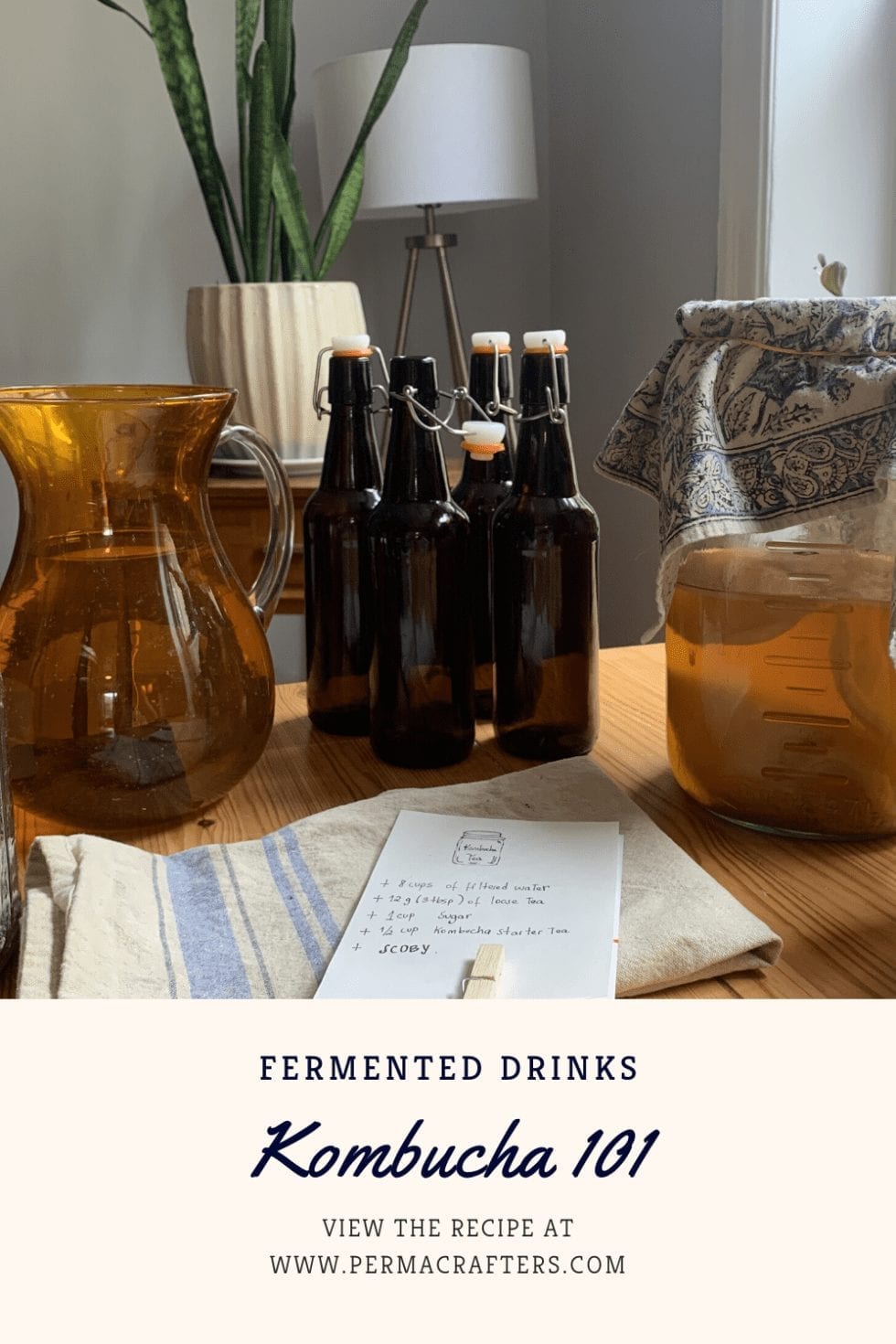 How To Make Homemade Kombucha Tea - Permacrafters